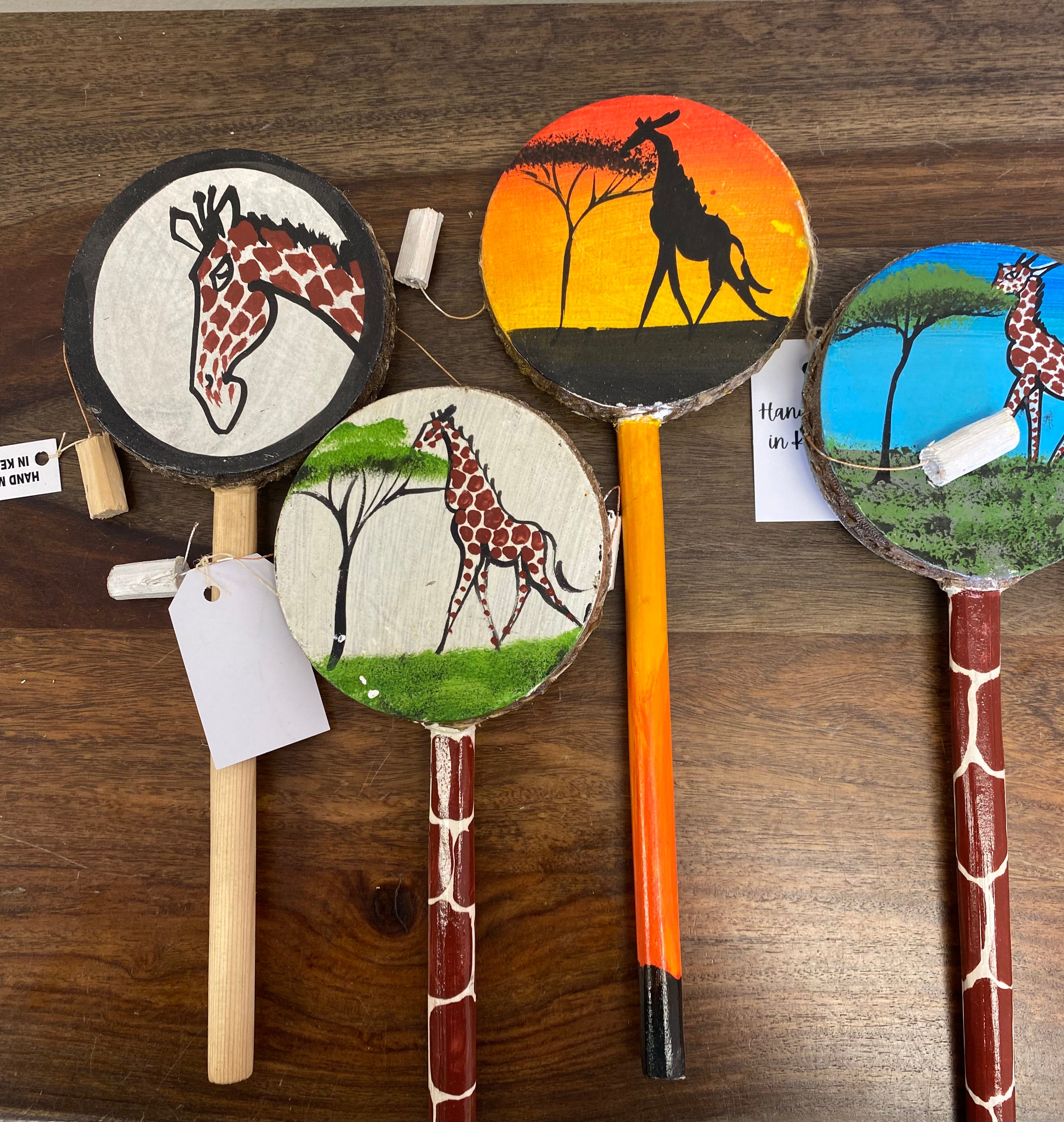 Tic Toc Hand Drum Giraffe, Set of 3 – Gitzell FairTrade